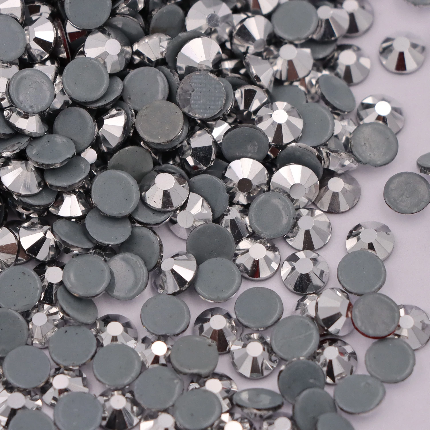 Silver Hematite Hot Fix Flatback Rhinestones Iron On Labrador Stones ...