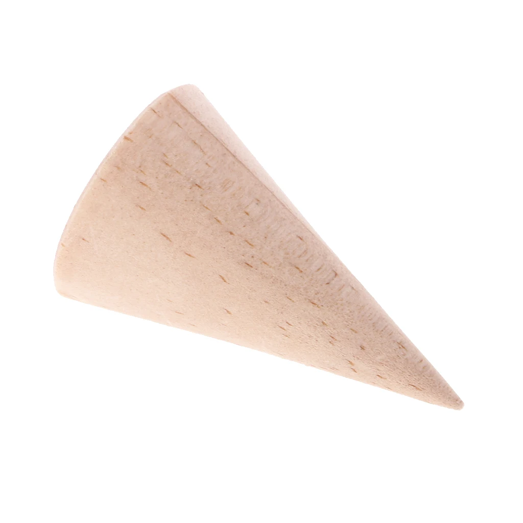 8 Pieces DIY Handmade Natural Wood Cone Ring Display Unfinished 5cm ...