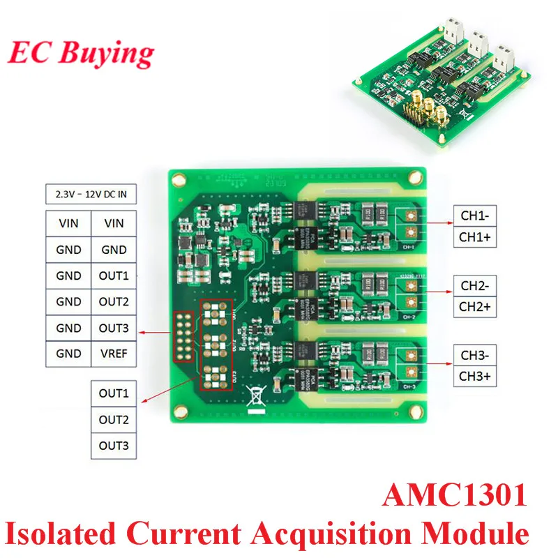 AMC1301-3-Channel-Isolated-Current-Acquisition-Module-DC-DC-2500Vdc-STM32-200KHz-Bandwidth-Motor ...