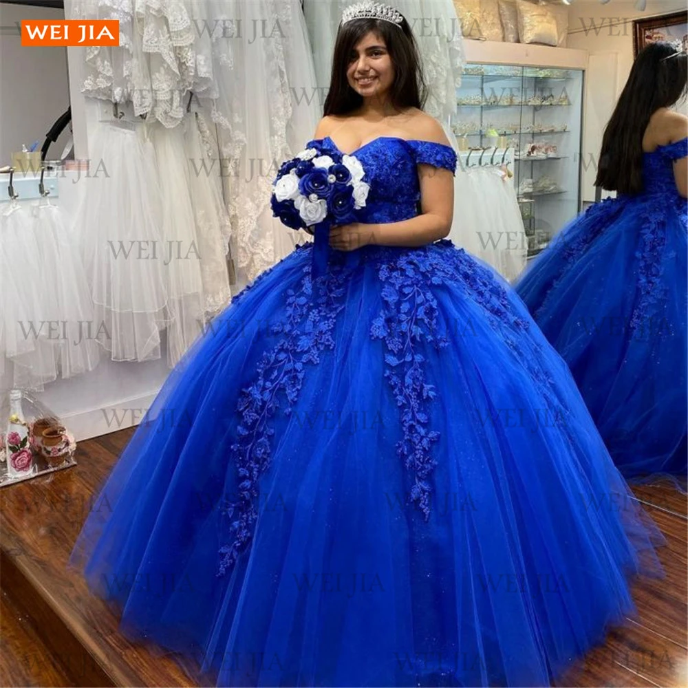 Royal Blue Wedding Dresses With Sleeves