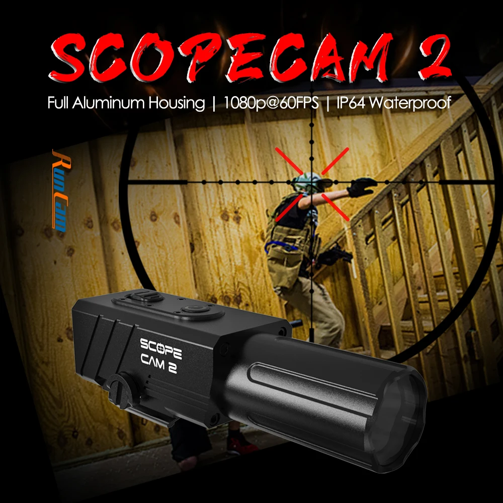 RunCam-Scope-Cam-2-Airsoft-Paintball-Gel-Ball-Zoom-Camera-Full-Aluminum ...