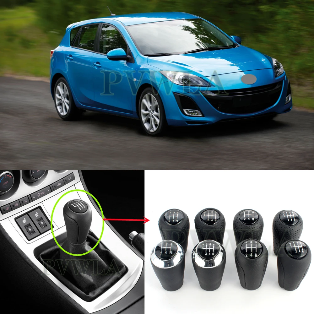 5/6 Speed Manual Stick Gear Shift Knob For MAZDA 3 BK BL 2006 2007 2008 ...