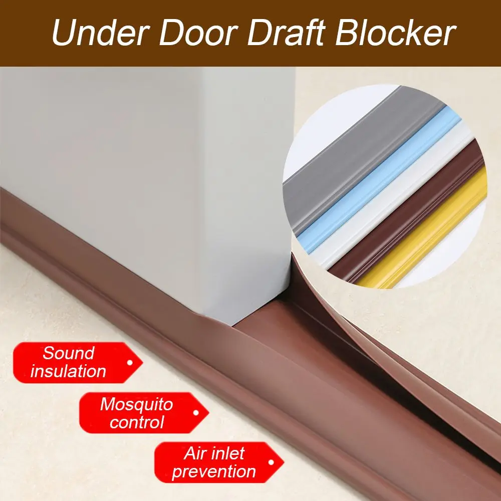 1Pc Door Bottom Draft Stoppers Sound Insulation Weather Stripping Seal ...
