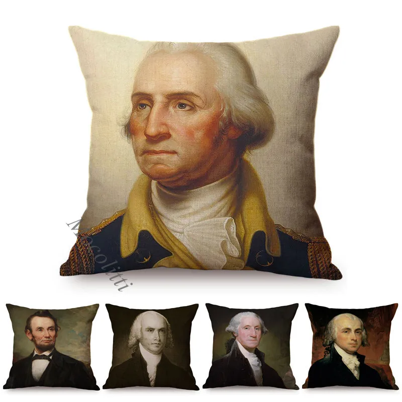 Famous-Character-George-Washington-James-Madison-Portrait-Art-Home ...