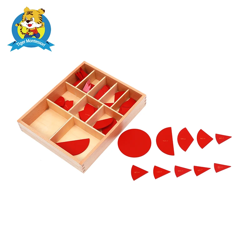 Montessori Cut-out Labeled Fraction Circles 1-20 Toys - Montessori ...