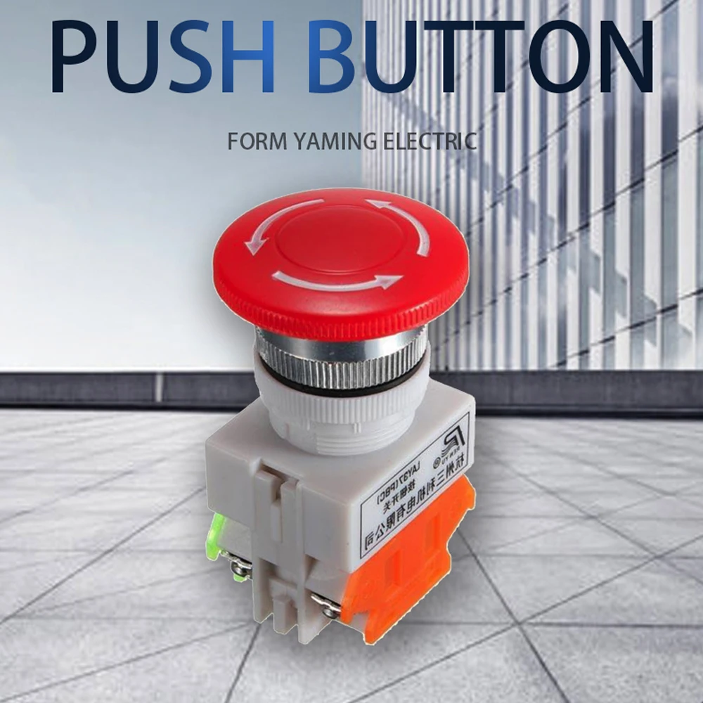 Грибная головка LAY37 аварийный стоп кнопочный переключатель ...