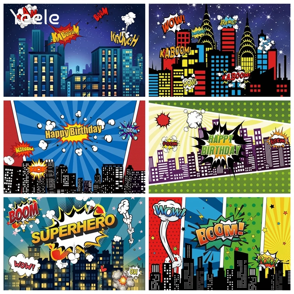 Superhero City Backdrops