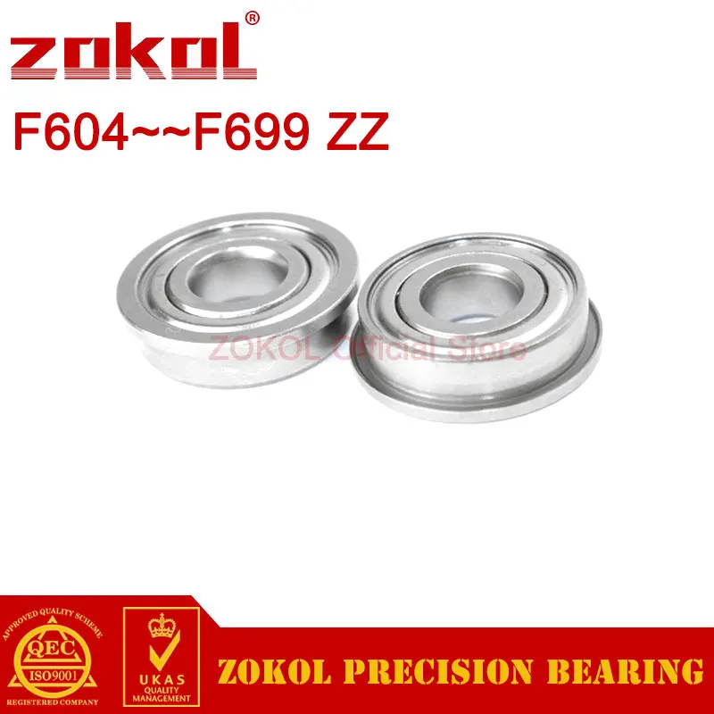 ZOKOL10PCS F604 to F699 Flange Bearing F607 F608 F623 F624 F625 F626 ...