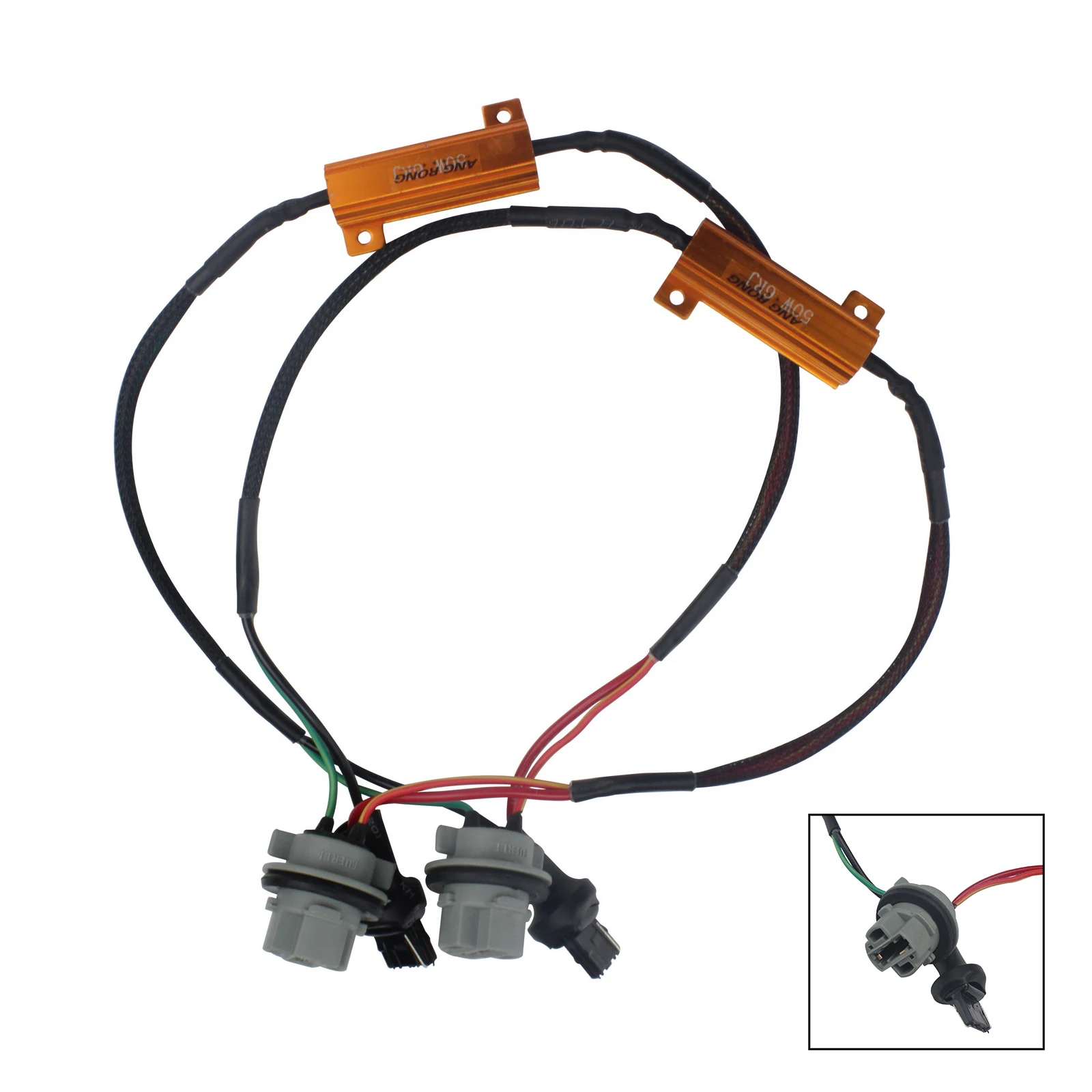 ANGRONG-LED-Load-Resistor-Cablagem-Canbus-Sem-Cancelador-de-Erro-2x-T20 ...
