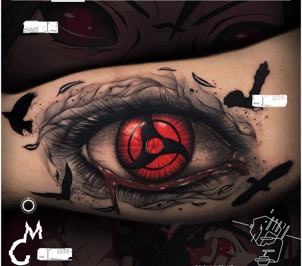 Sharingan Arm Tattoo