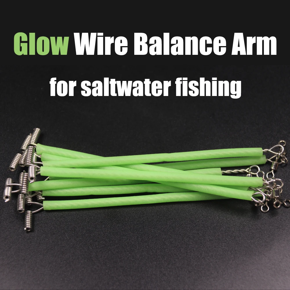 50pcs-Saltwater-Fishing-T-Shape-Darkness-Glow-Wire-Balance-Arm-With ...
