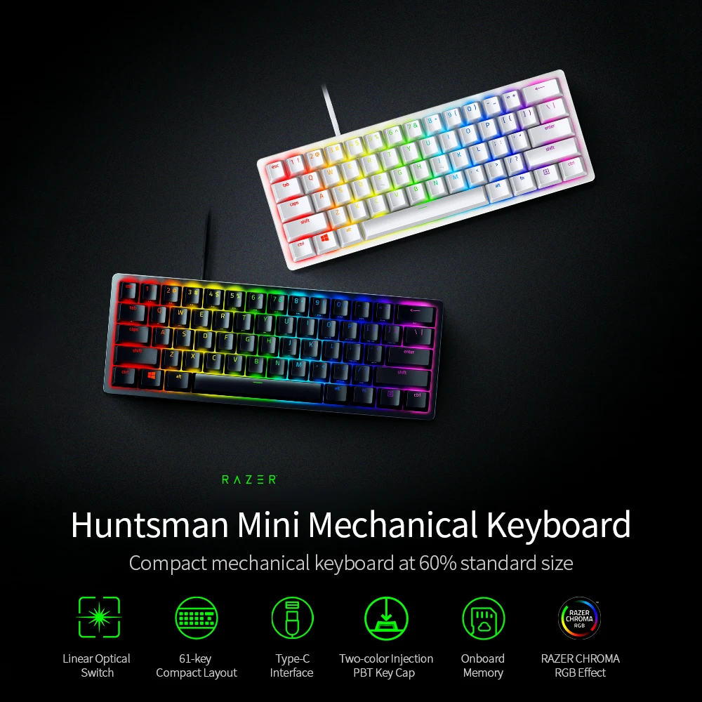 Razer Huntsman Mini Gaming Mechanical Keyboard Clicky Optical/linear ...