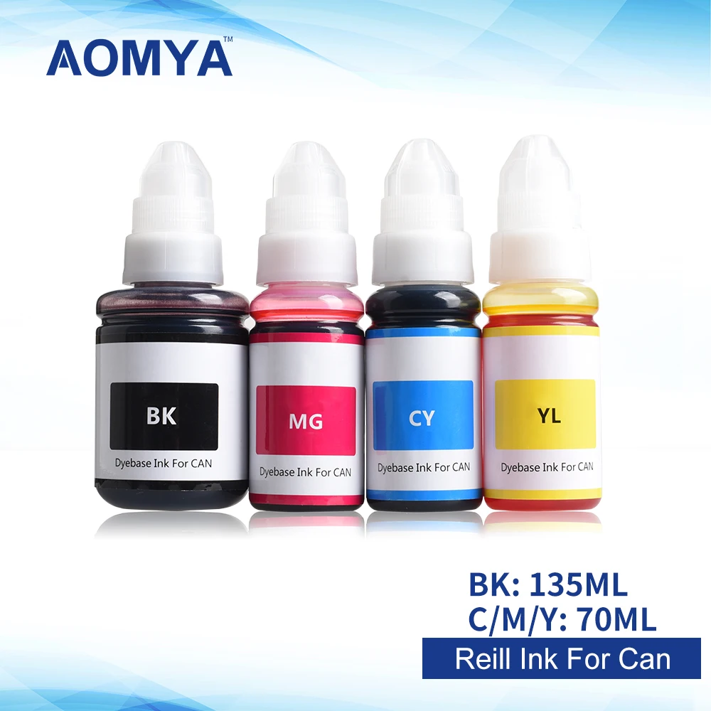 Aomya Refill Dye ink for Canon G3100 GI-490 GI-790 GI-890 GI 490 790 ...
