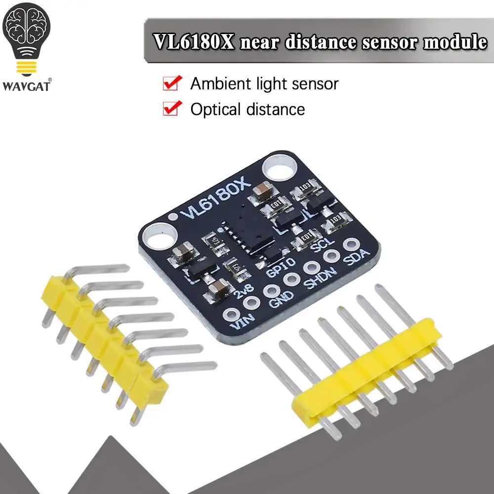 WAVGAT VL6180 VL6180X Range Finder Optical Ranging Sensor Module for Arduino I2C Interface 3.3V ...