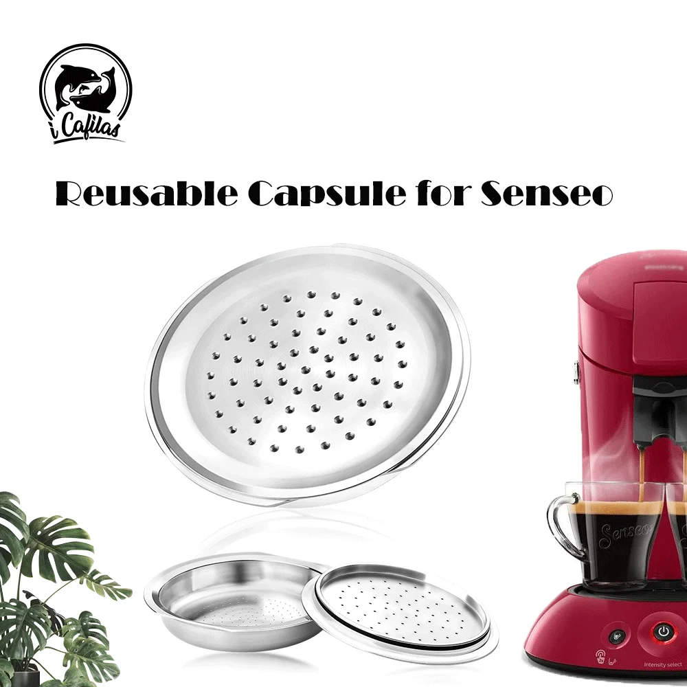 Icafilas Coffee Capusle For Senseo Machine Stainless Steel Refillable ...