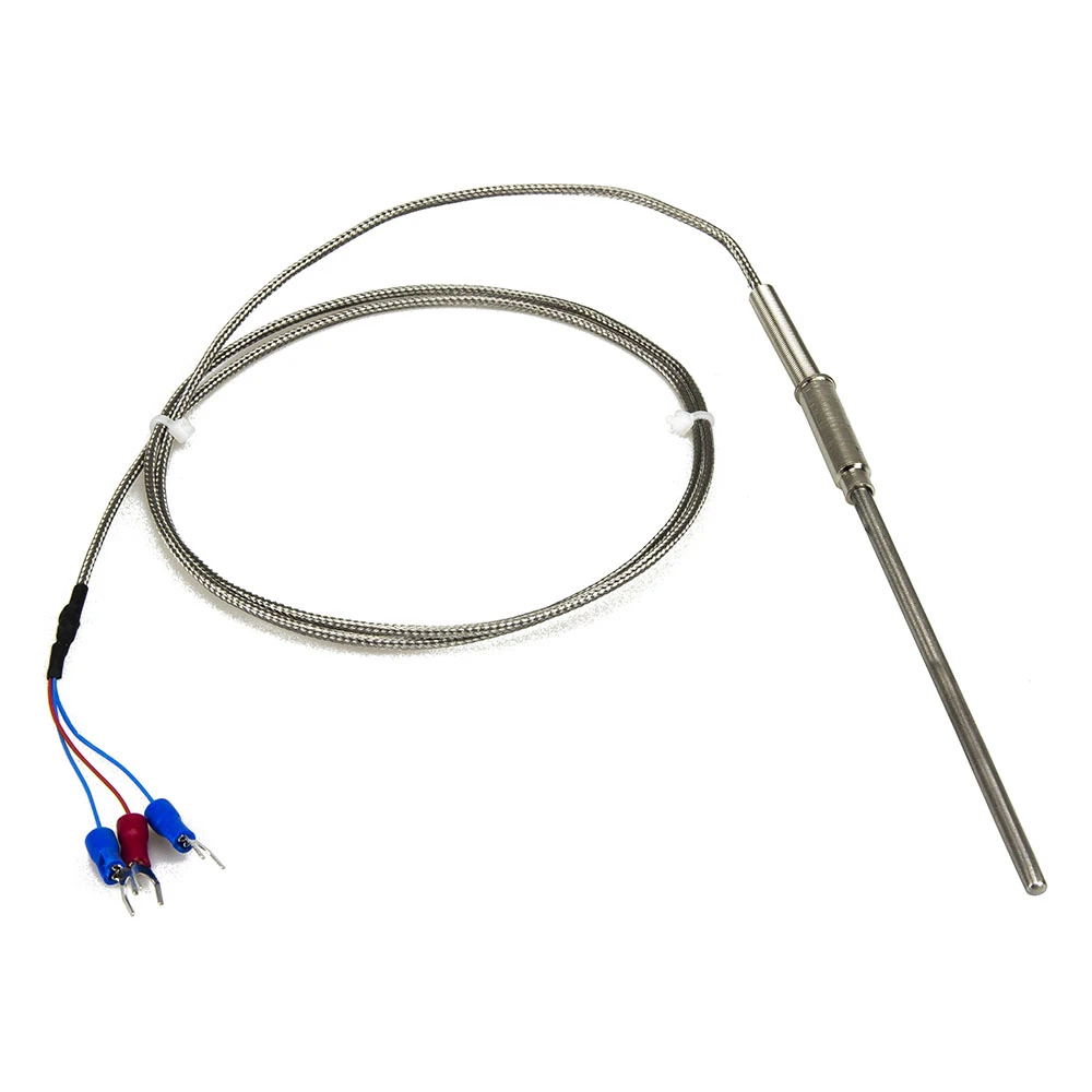 FTARP08 PT100 type 1m metal braided cable 100mm flexible probe head RTD ...