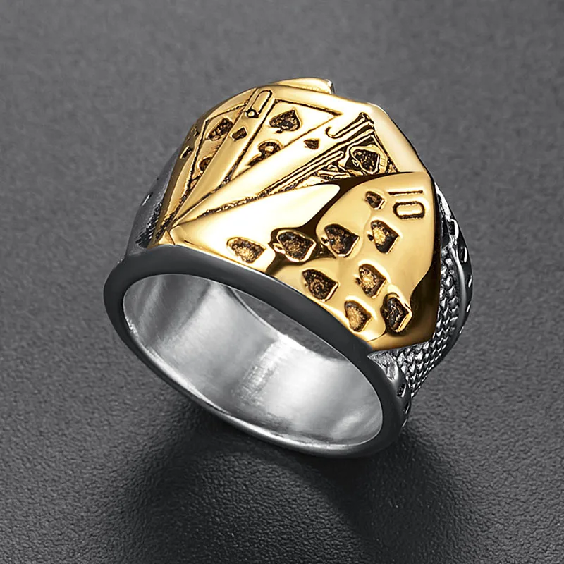 Rock-Punk-Titanium-Stainless-Steel-Poker-Rings-For-Men-Gothic-God-of ...