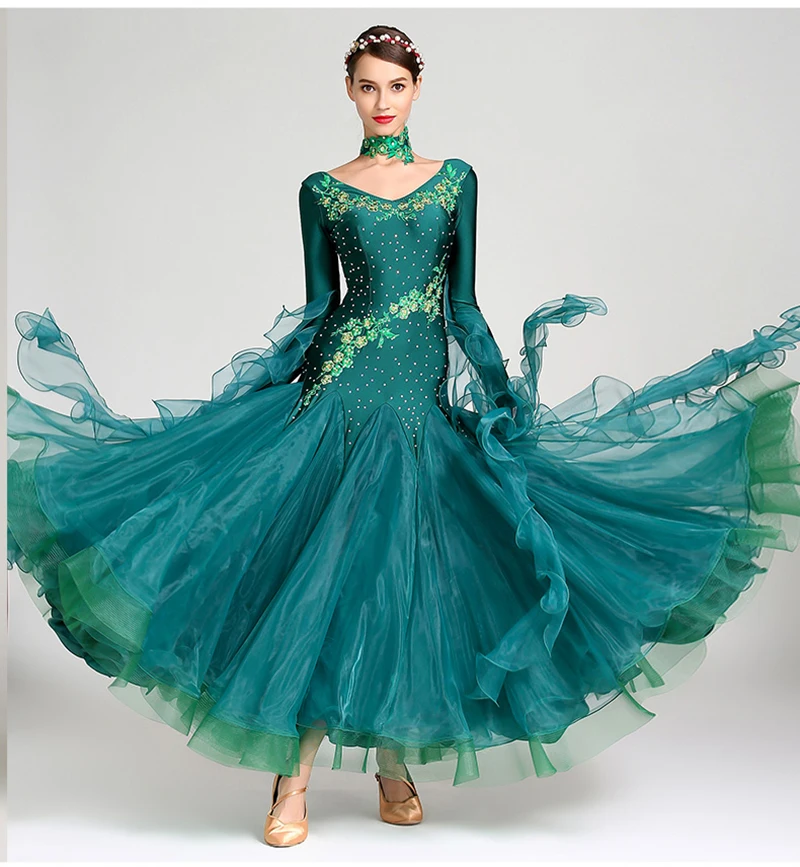 Standard-Ballroom-Dresses-Women-Lycra-Stretchy-Ballroom-Dancing-Costume ...
