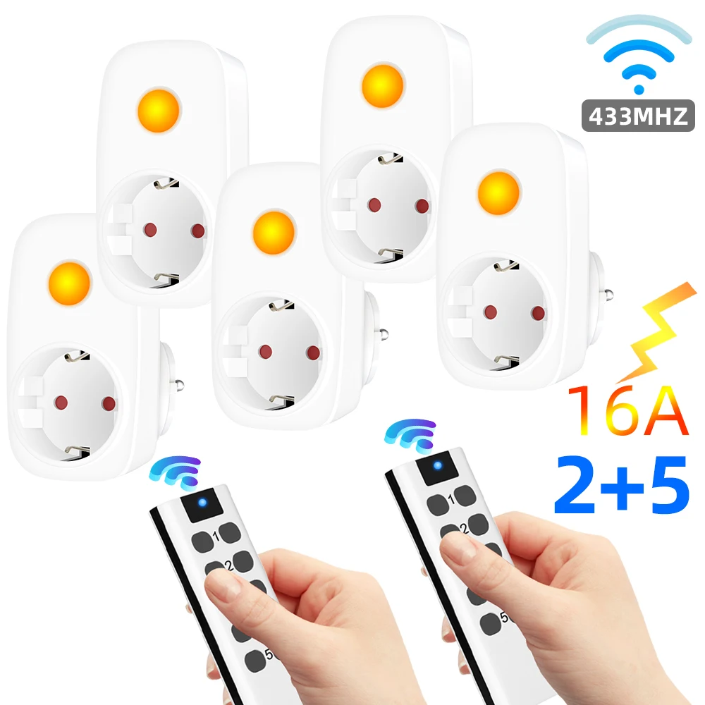 Universele Afstandsbediening Smart Plug Socket 15A Eu Fr Stekker 433Mhz ...