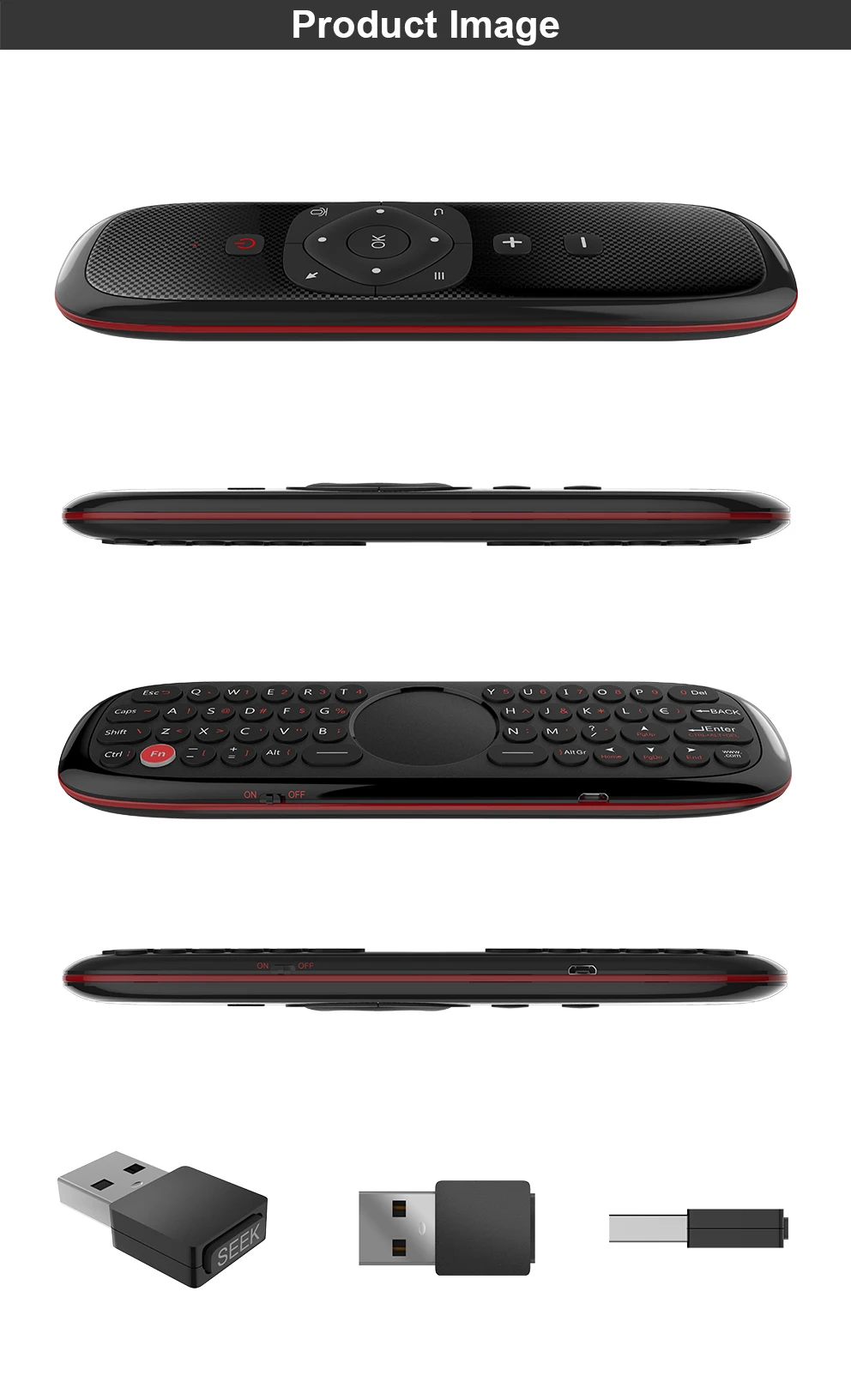 Clavier,Télécommande avec Touchpad tactile,2.4 G,+ microphone ...