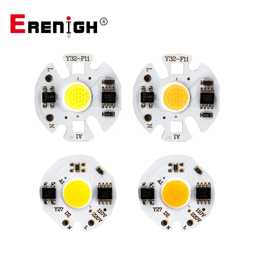 Chip LED COB de potencia Real, 3W, 5W, 7W, 9W, 220V, 110V, Y27, Y32 ...