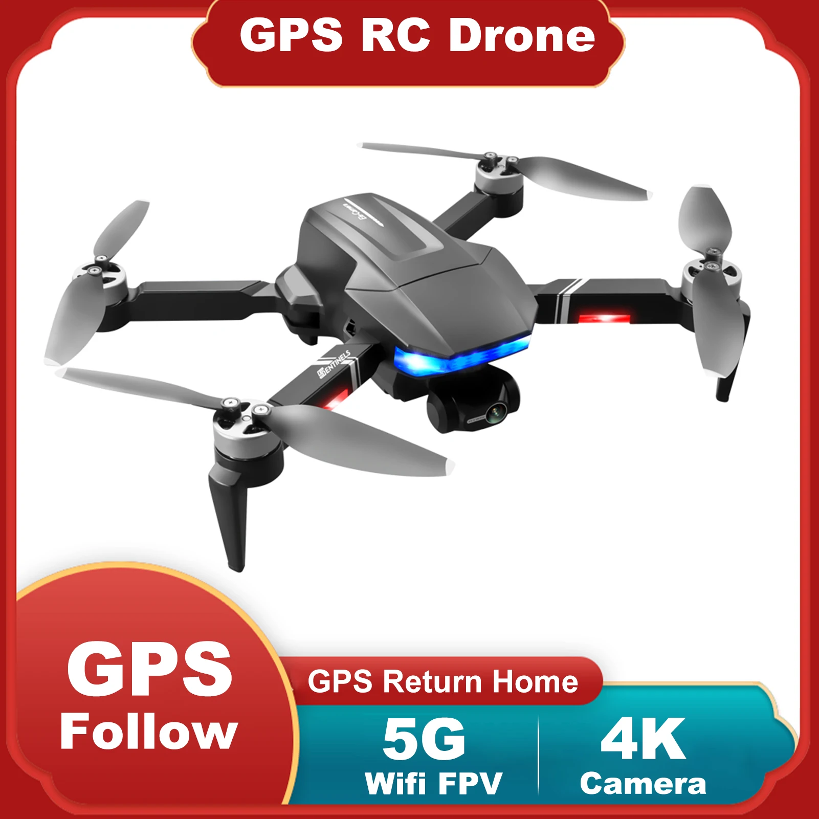 LSRC S7S RC Mini Drone 4K Profesional HD กล้อง3แกน Gimbal Brushless ...