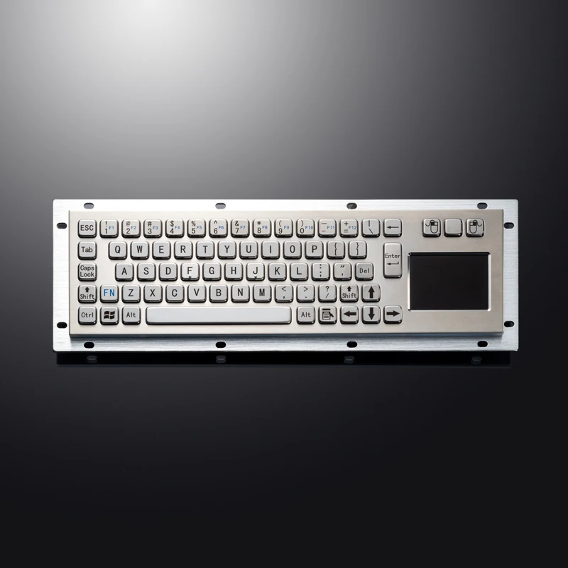 Rugged Industrial Touchpad Keyboards Brushed Stainless Steel Metal ...