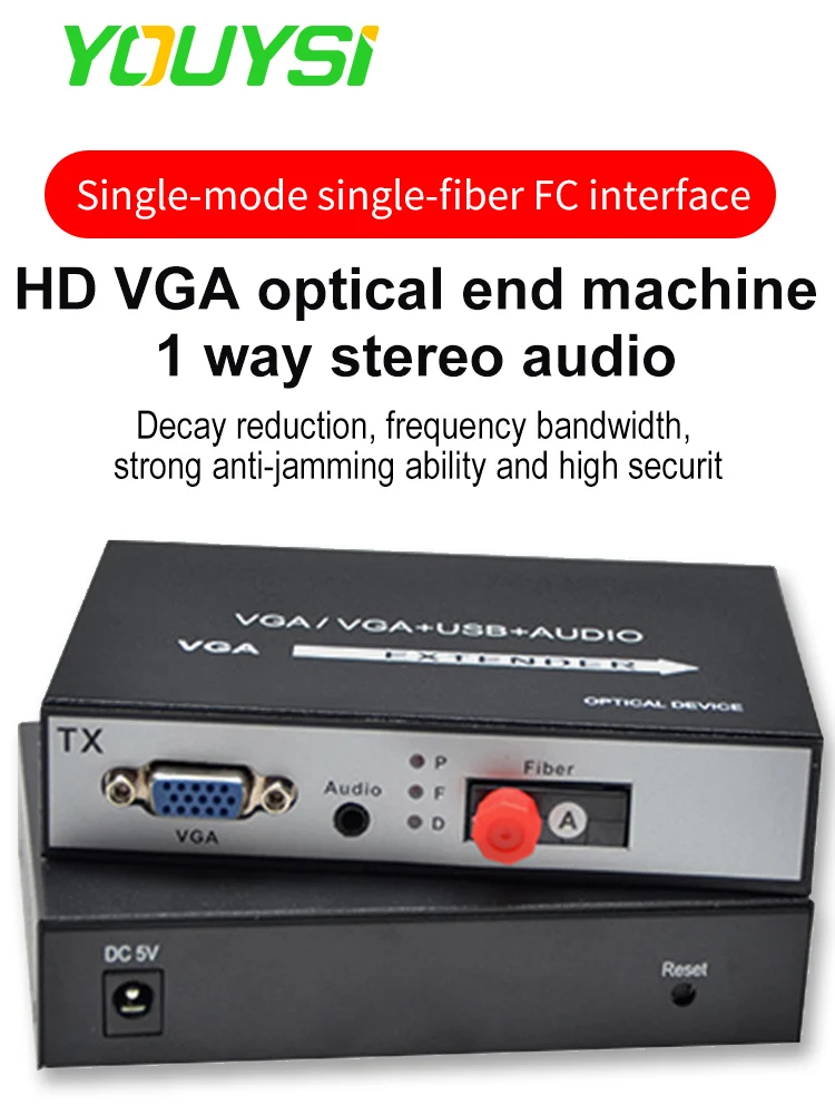 High Quality 1080P VGA Optical Fiber Extender Converter Fiber optic ...