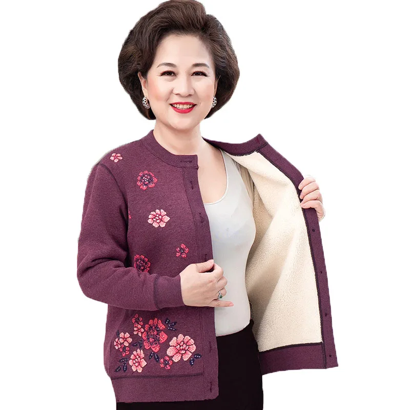 Middle-aged-Elderly-Mother-Sweater-Knitted-Sweaters-Cardigan-Jacket ...