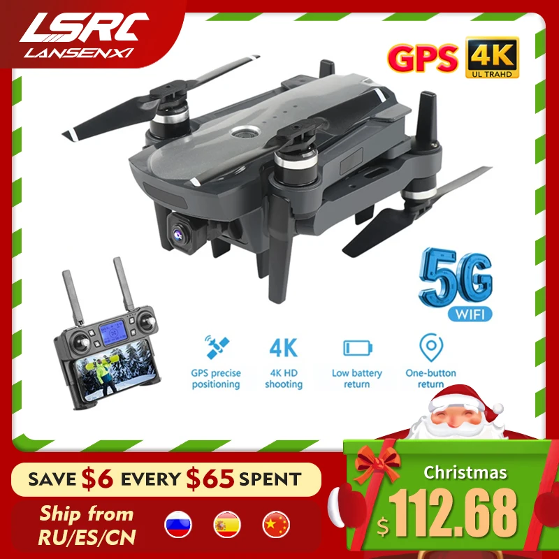 LSRC K20 Drone GPS 5G HD 4K caméra professionnelle 1800m Transmission d ...