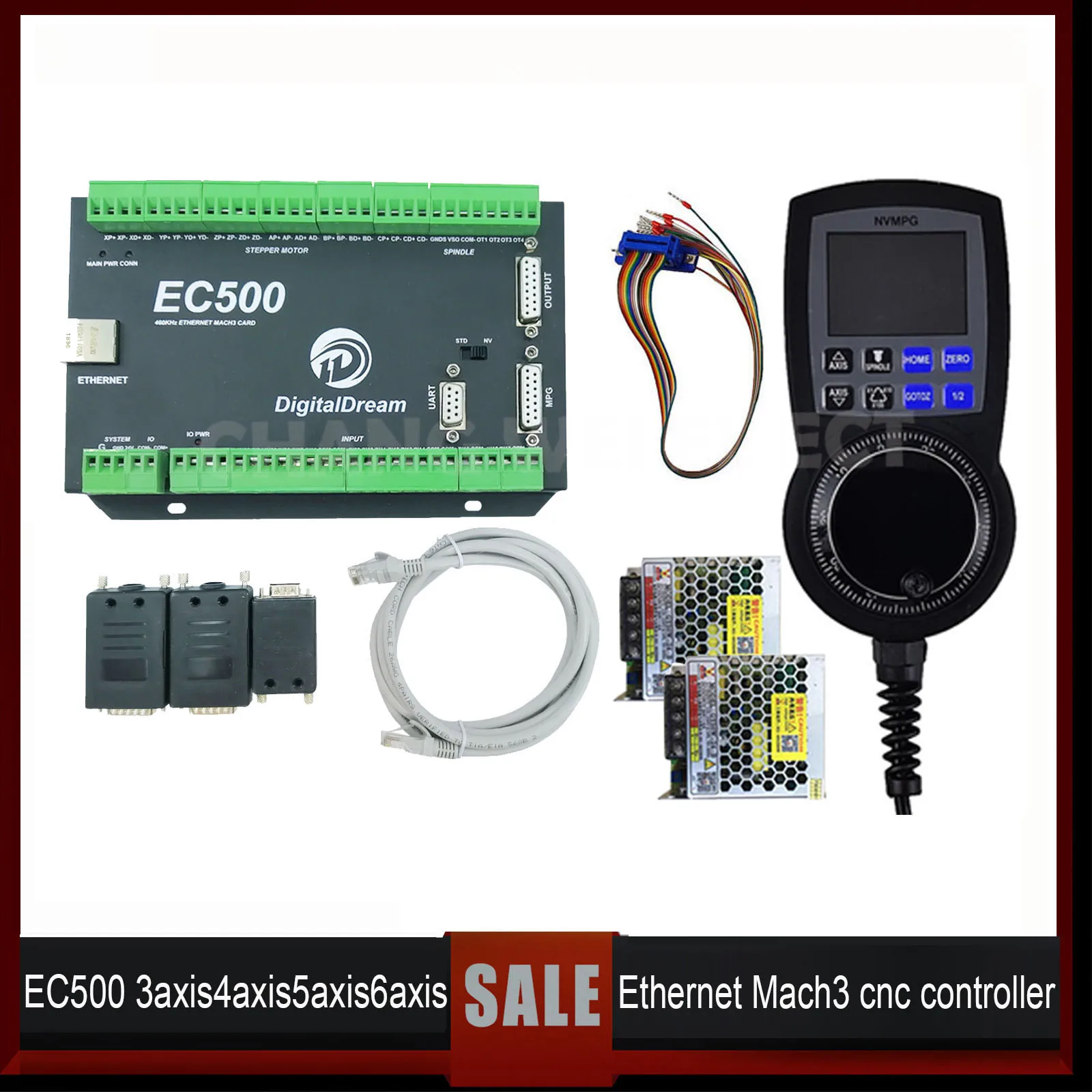 Controlador de movimiento Cnc, Mach3 ethernet, Ec500, 460khz, fresadora de 3/4/5/6 ejes, tarjeta ...