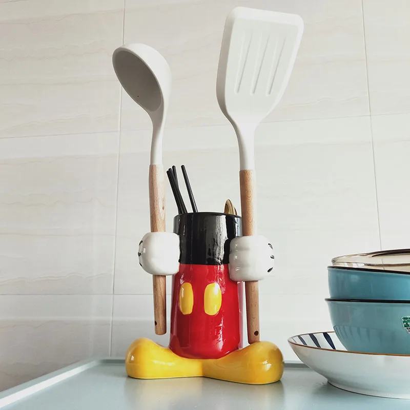 Cute Mickey Mouse Action Figure Toys 7" Mickey Mouse Vase Pen Holder ...