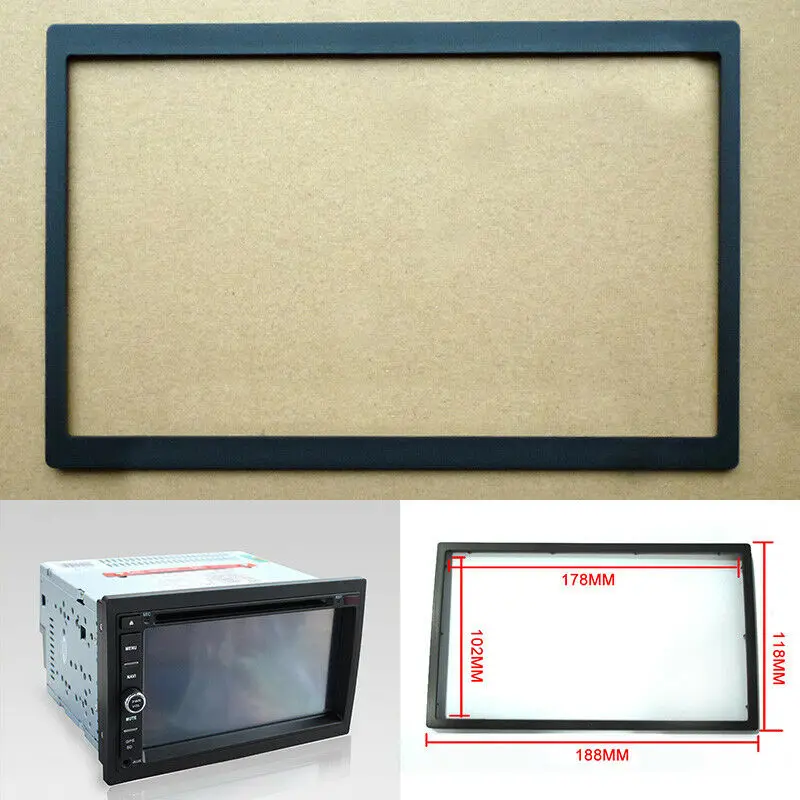 2Din-Stereo-Audio-Dash-Bezel-Panel-Mounting-Frame-For-Car-Radio-DVD ...