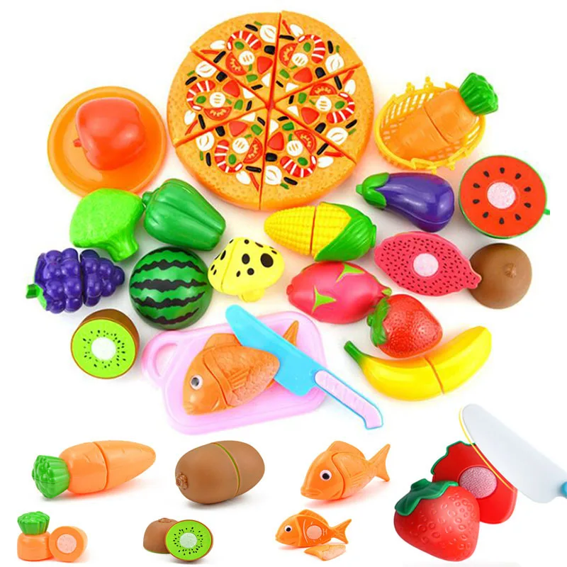 1Set-Pretend-Play-Plastic-Food-Toy-Cutting-Fruit-Vegetable-Simulation ...