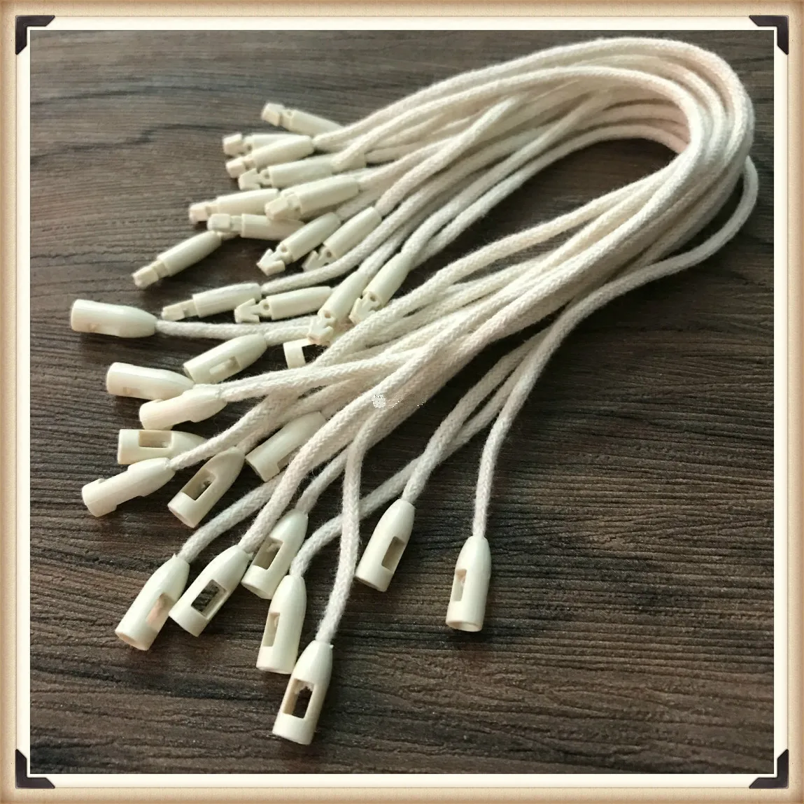 500pcs Cotton Strings Bullet Plug Loop Lock Cord Fastener Plastic ...
