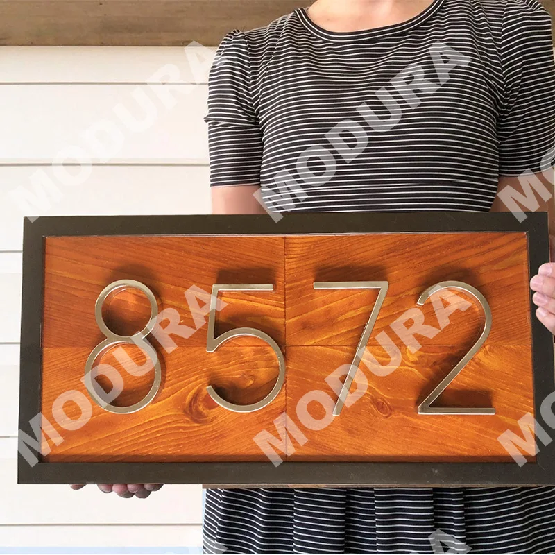 Door-Plate-House-Number-Plaque-Huisnummer-Wooden-Board-Name-Address ...
