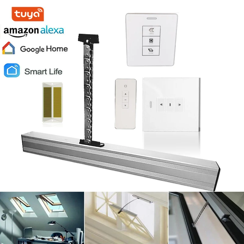 600mm Smart Home Wifi Window Opener Tuya Motorized Chain Opener ...