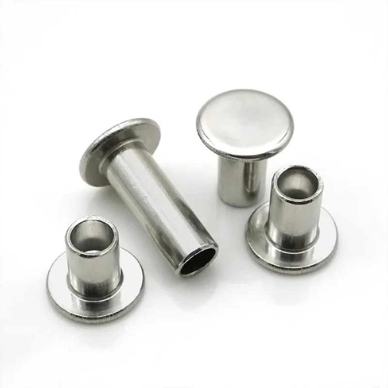 M3 (20Pcs)-4mm -Rivets semi tubulaires plats et fins en acier ...