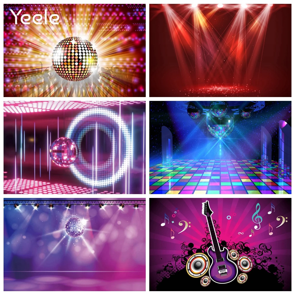 Yeele Anti Glare Vinyl Backdrop For 80s & 90s Party Stage Light Rays ...