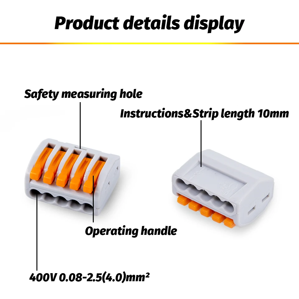 30-50-100 pièces Universel câble Connecteurs 222 TYPE Rapide Maison ...
