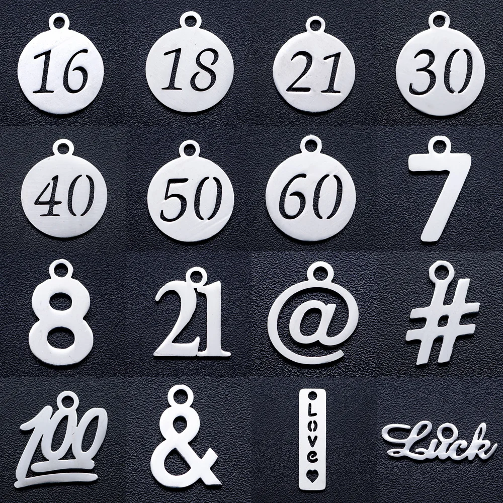 10pcs/lot Anniversary Number 30 40 50 DIY Charms Wholesale 100% ...
