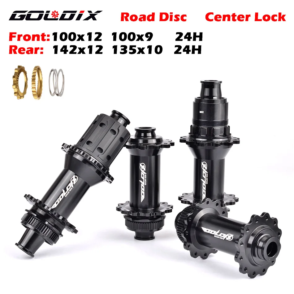 GOLDIX Road Bicycle Hub Aluminum Alloy 7075 24 Hole Center Lock Disc ...