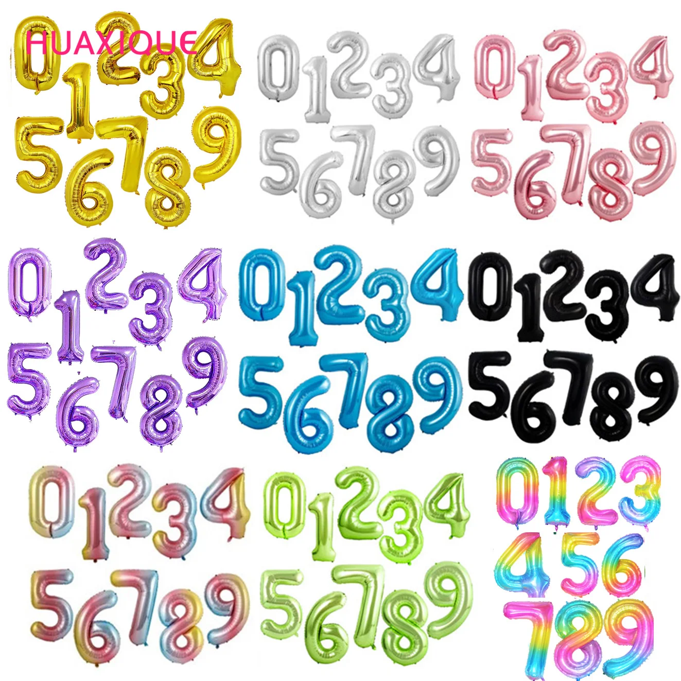 Big Birthday Number Balloons | 40inch Silver Number Balloon - 40inch ...