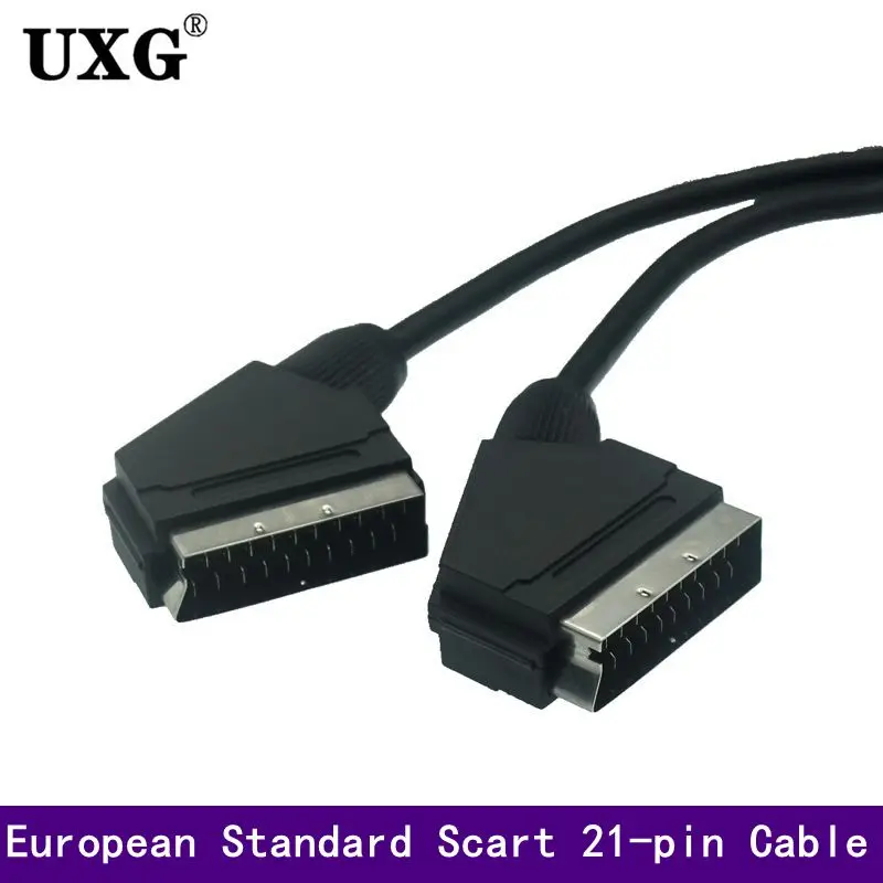 European Standard Scart Line 21-pin Male To Male Extension Cable Broom ...