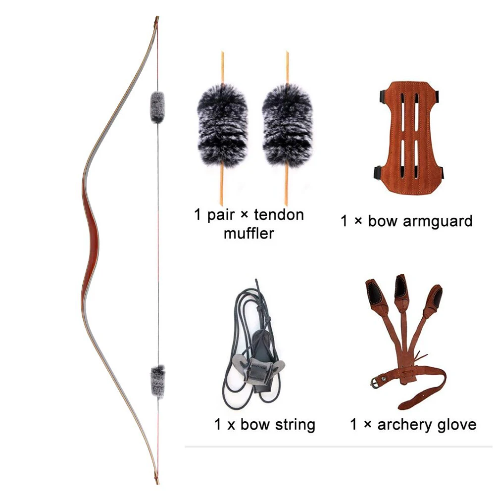 60-30-35-40-45050lbs-Traditional-Longbow-Recurve-Bow-One-Piece-Wood ...