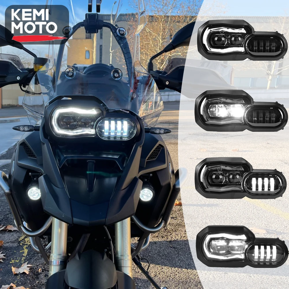 E9 Mark Headlights LED Lights for BMW F650GS F700GS F800GS ADV Adventure F800R Motorcycle Light ...