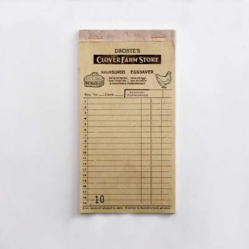 Retro Multifunctional Receipt Series Vintage Kraft Paper Planner Tag ...