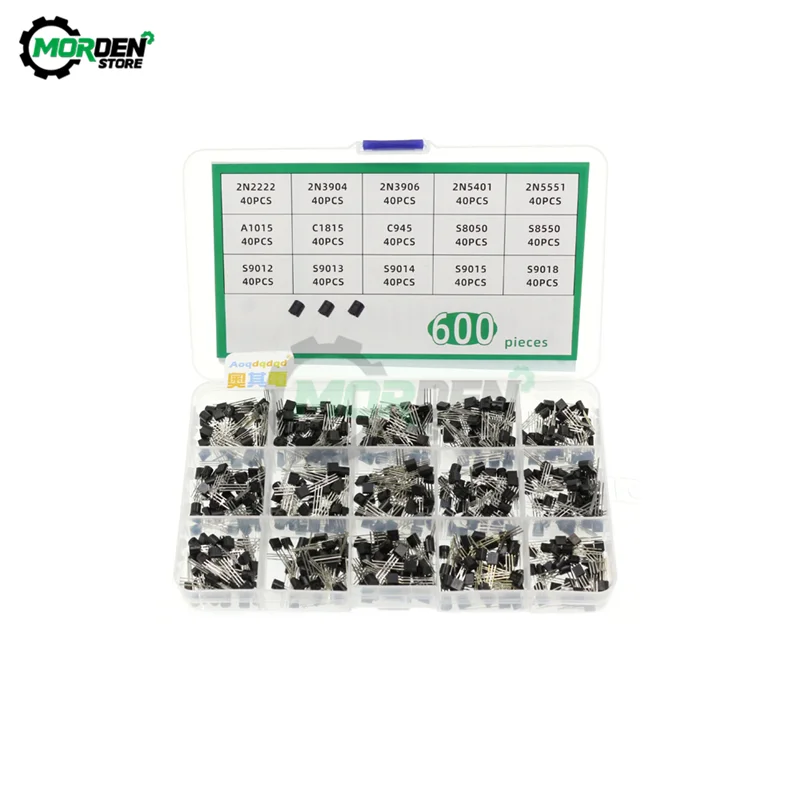 480Pcs 600Pcs 24 Value 15 Value Transistor TO-92 Assortment Box Kit ...