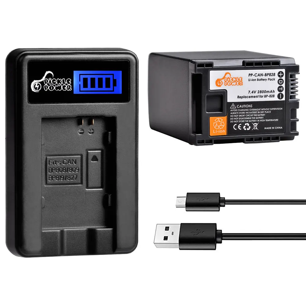 2800mAh BP-828 Battery for Canon BP828 BP-820 VIXIA GX10, HF G21, G30 ...