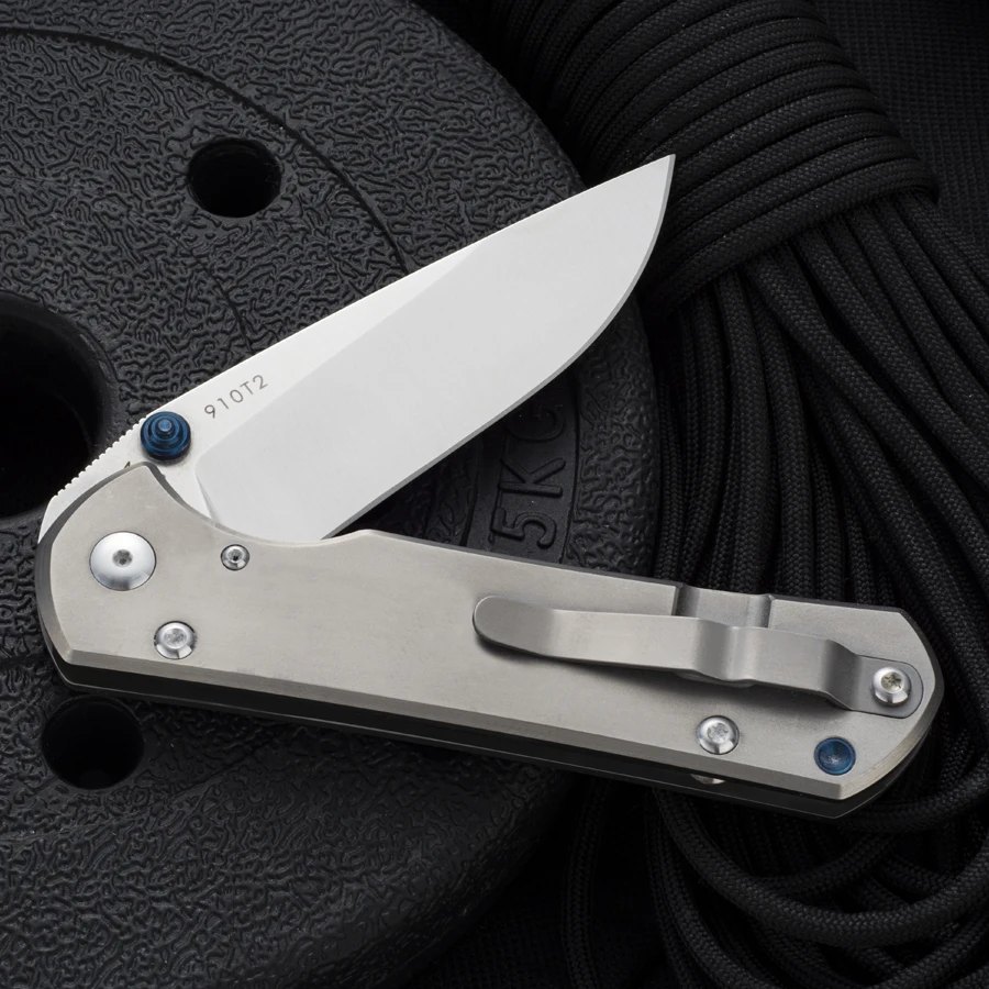 M390 Land 910 титановый складной нож с лезвием M390 лезвие с керамическим подшипником титановый ...